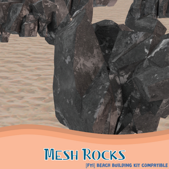 Second Life Marketplace - [FYi] Mesh Beach Rock Kit A